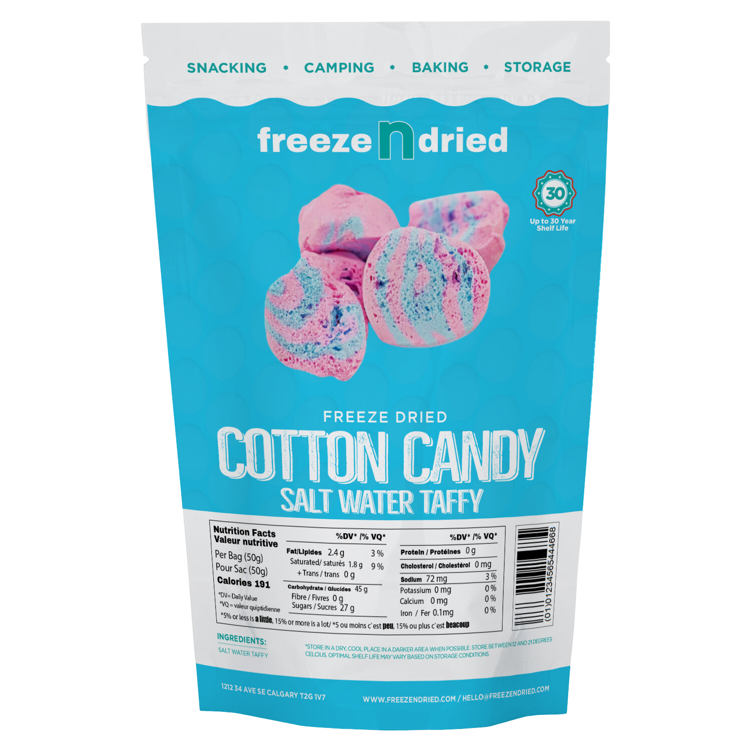 🍬 Freeze Dried Salt Water Taffy - Cotton Candy